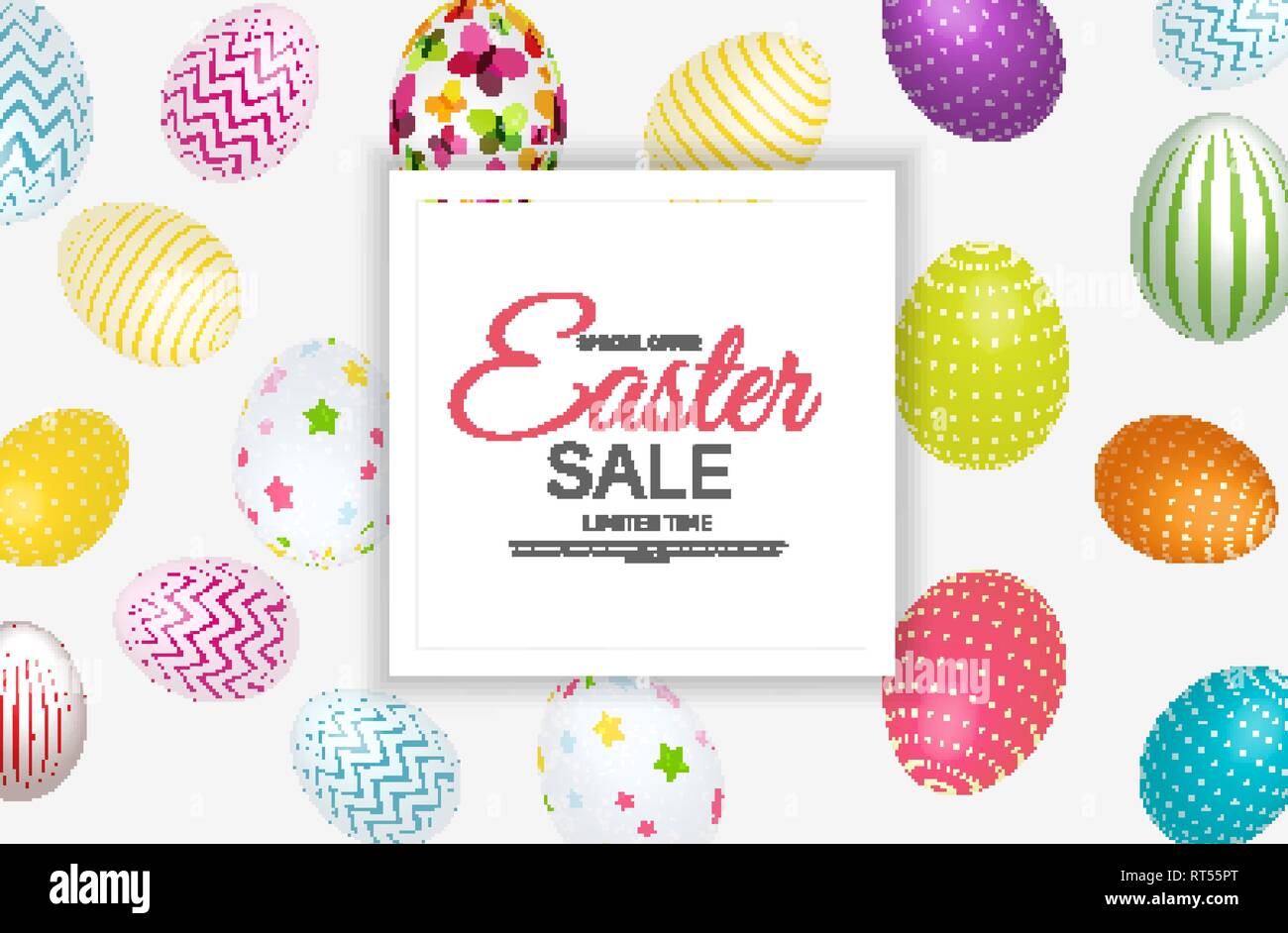 Abstract Easter Sale Template Background Vector Illustration EPS10 ...