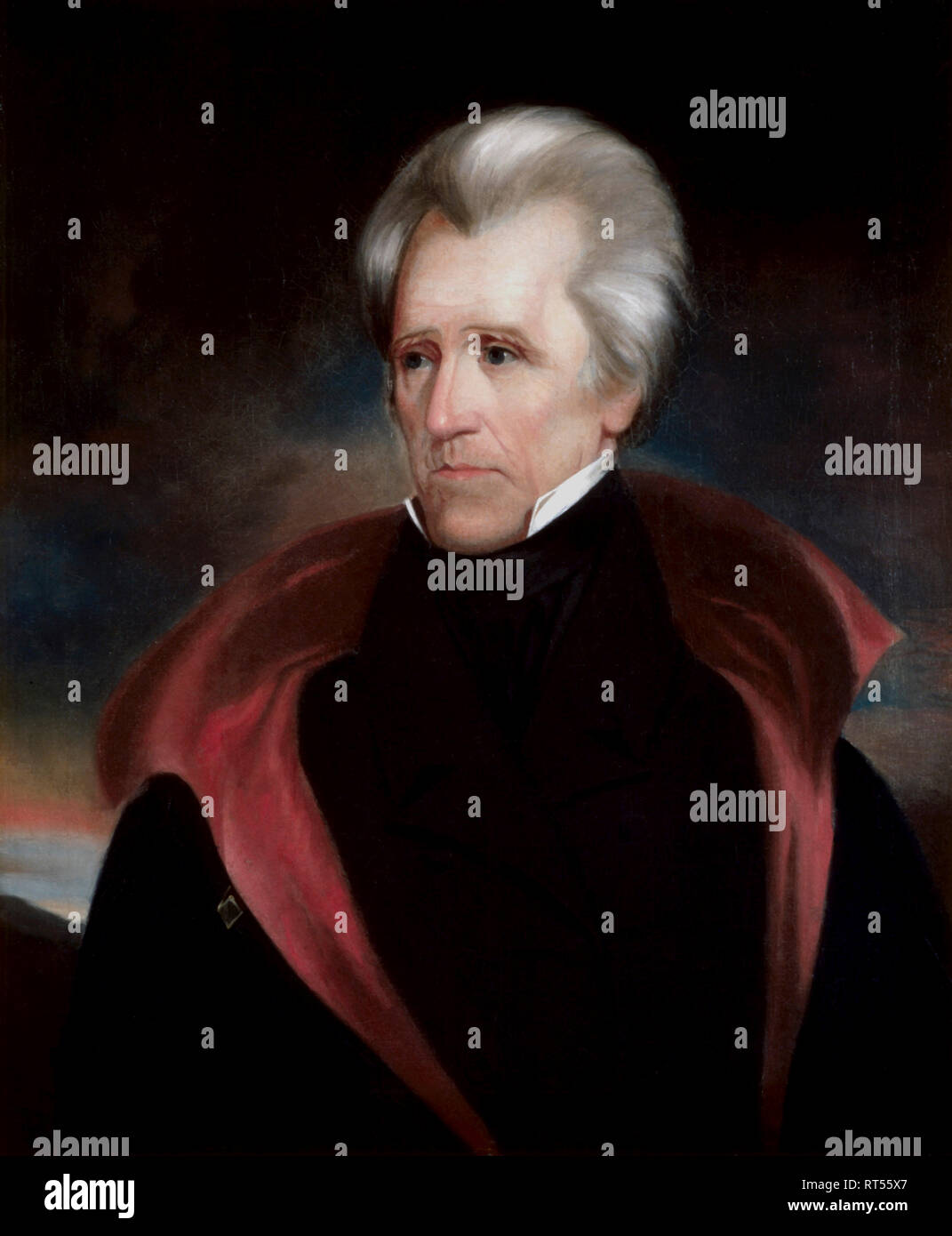 Vintage American history painting of President Andrew Jackson Stock ...