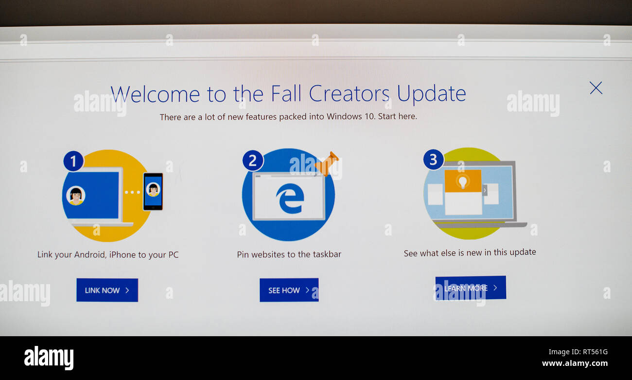 PARIS, FRANCE - OCR 31, 2017: Welcome screen with the buttons of the ...