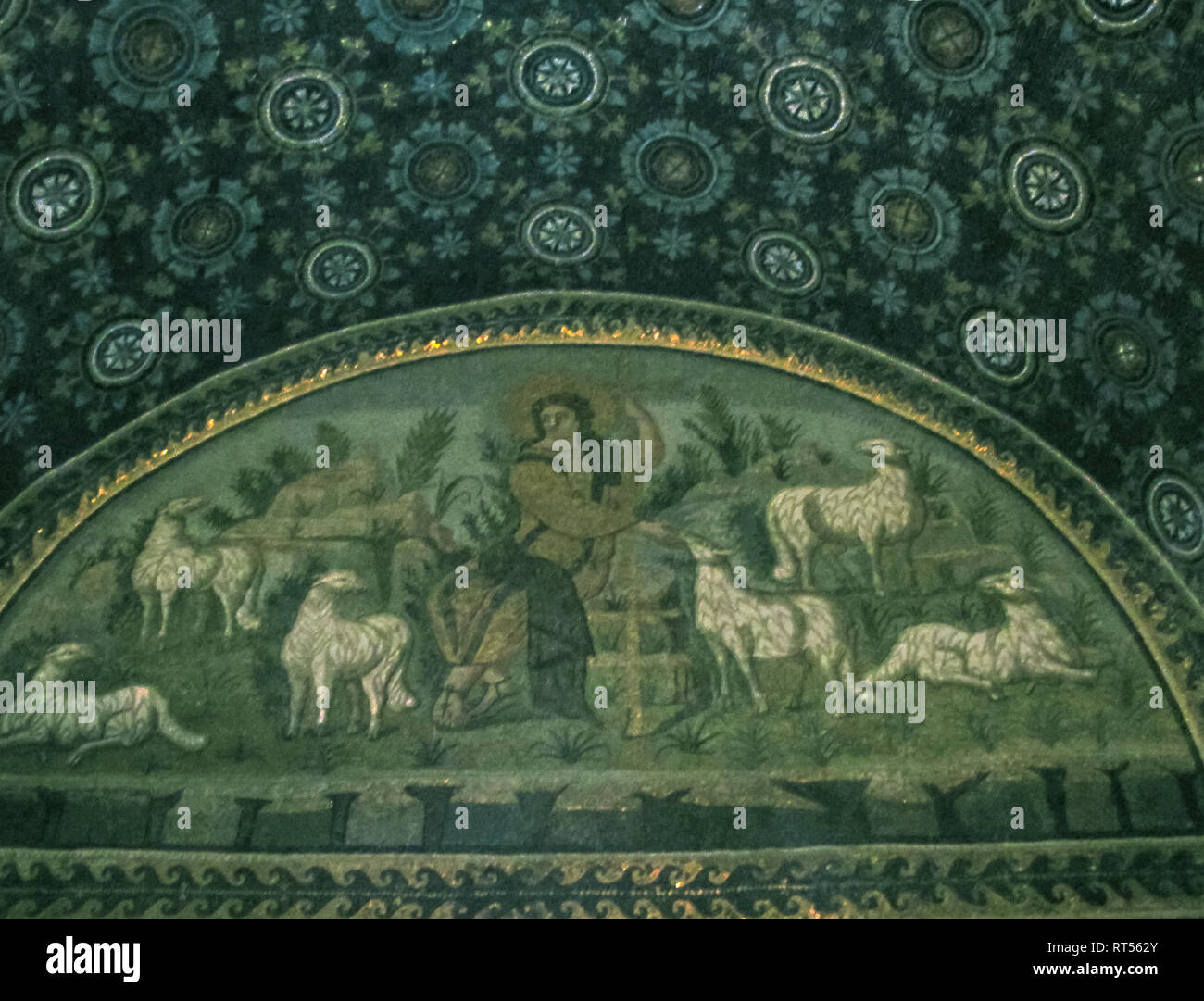 Ravenna, Italy - July 29, 2016: The interior of the ancient buildings ...