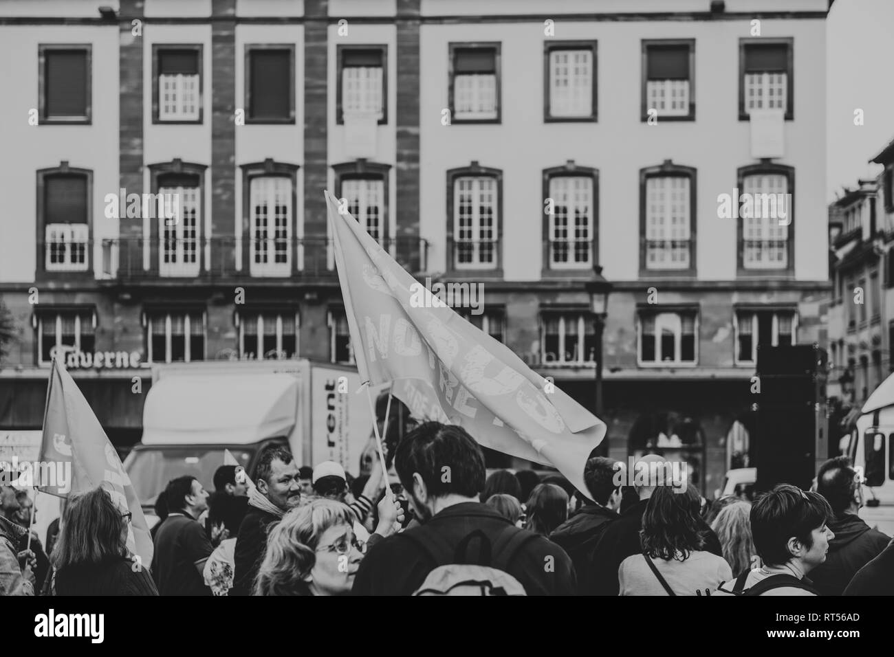 Flags on church Black and White Stock Photos & Images - Alamy