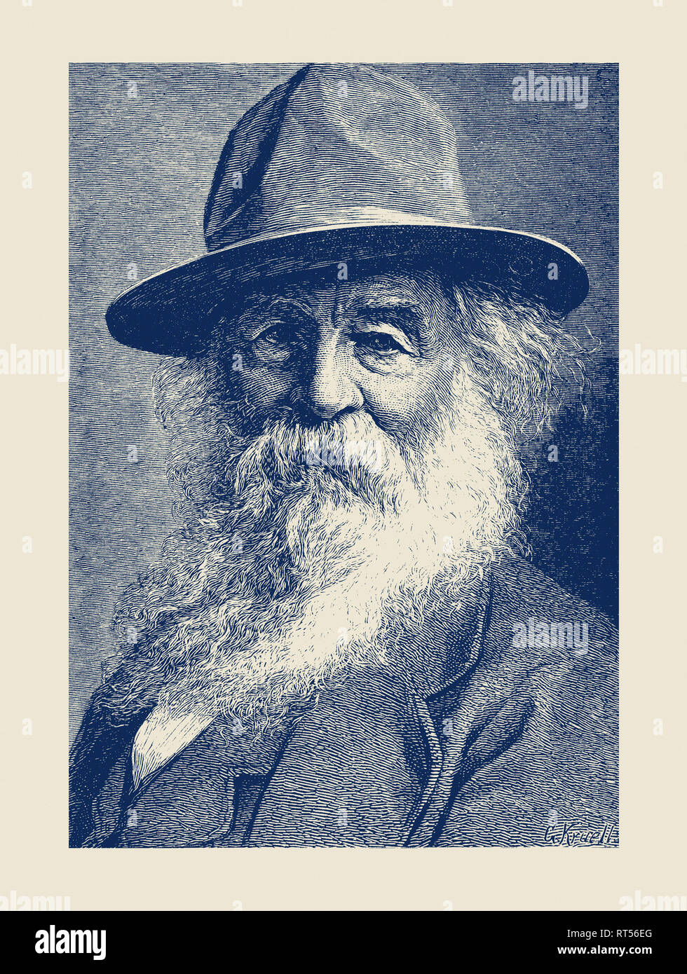 American history portrait of American poet Walt Whitman Stock Photo - Alamy