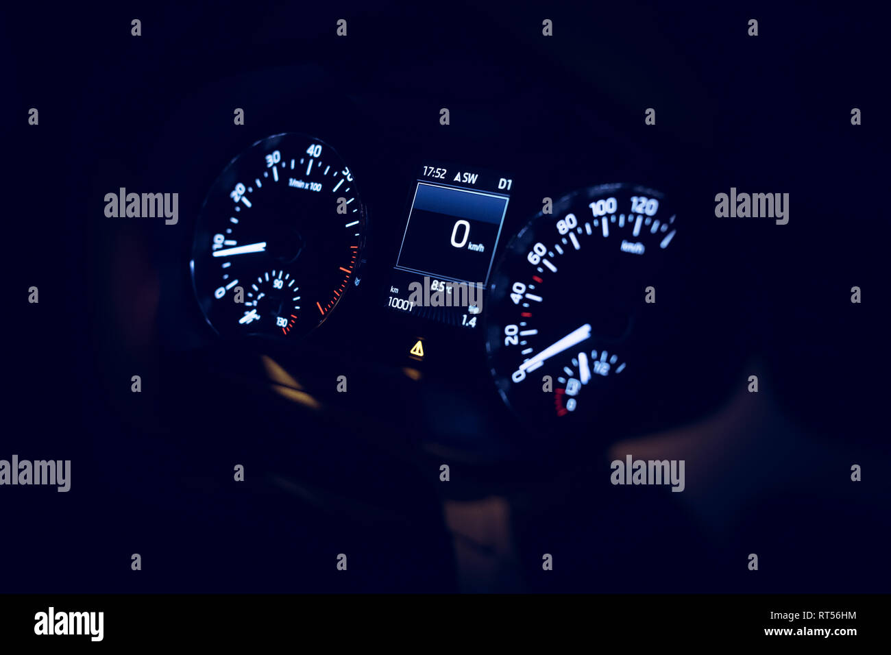 Car speedometer with 10001 kilometers distance on board mileage Stock ...