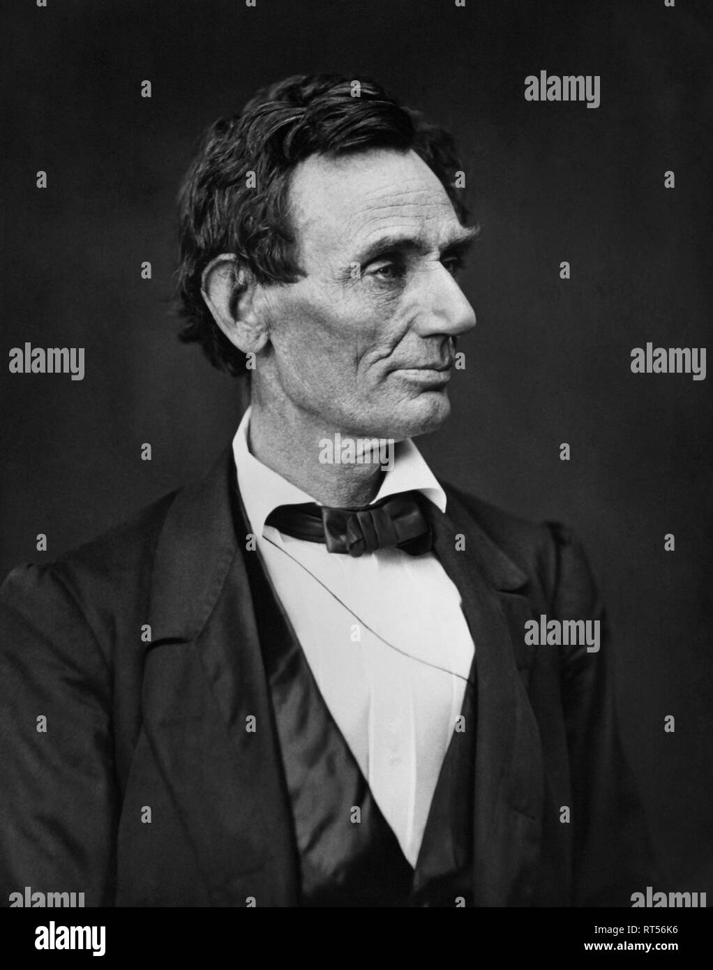 American history portrait of President Abraham Lincoln, dated June 3 ...