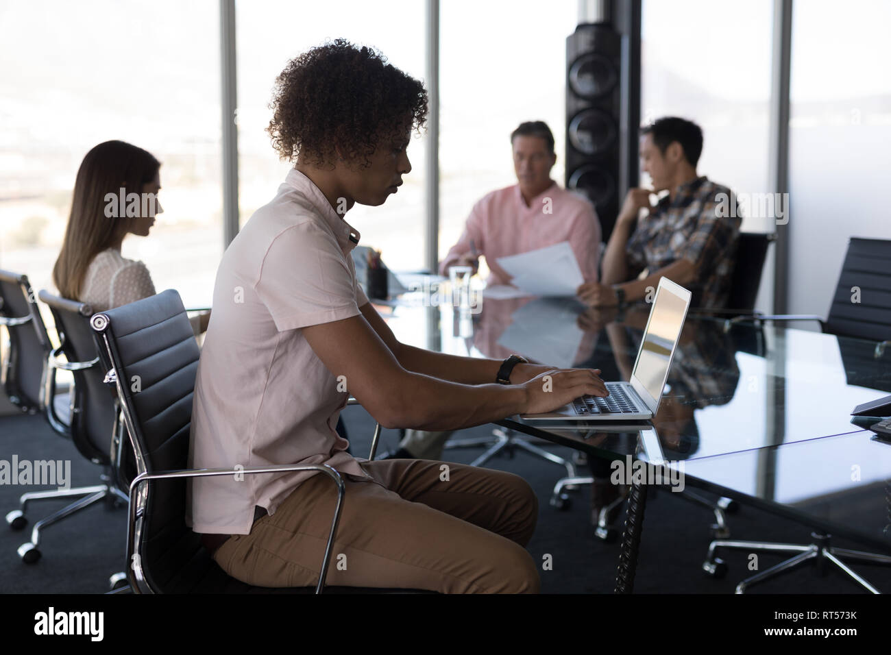 Executive working office desk young hi-res stock photography and images ...