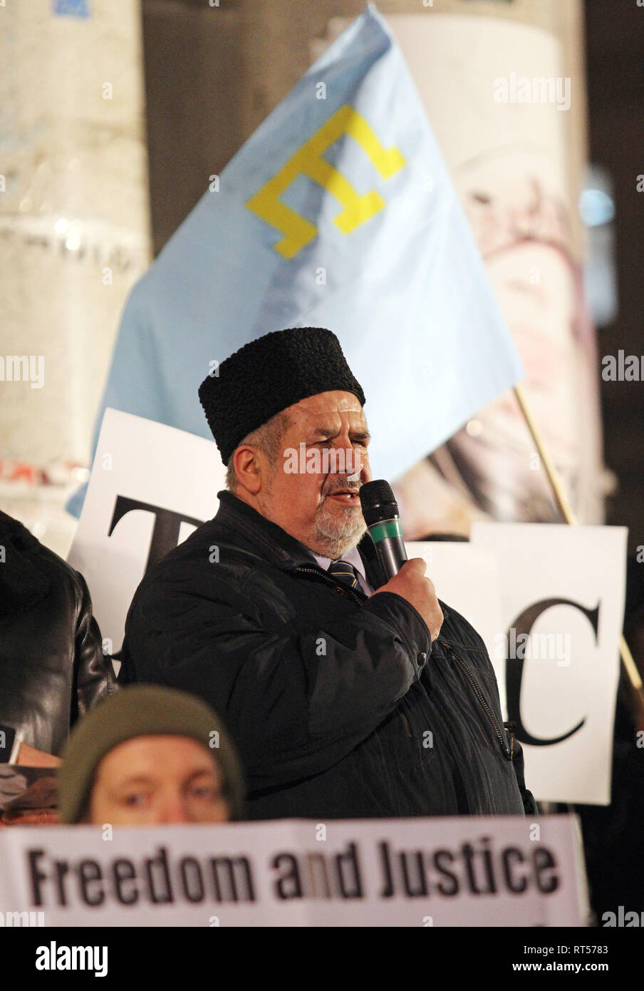 Chairman of World Congress of Crimean Tatars Refat Chubarov seen ...