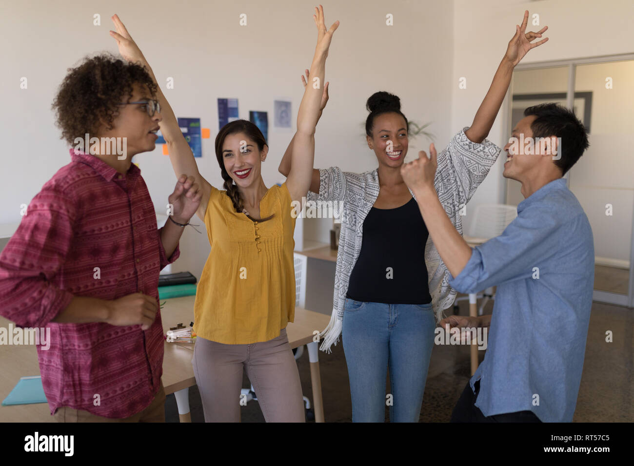 Business colleagues having fun in office Stock Photo - Alamy