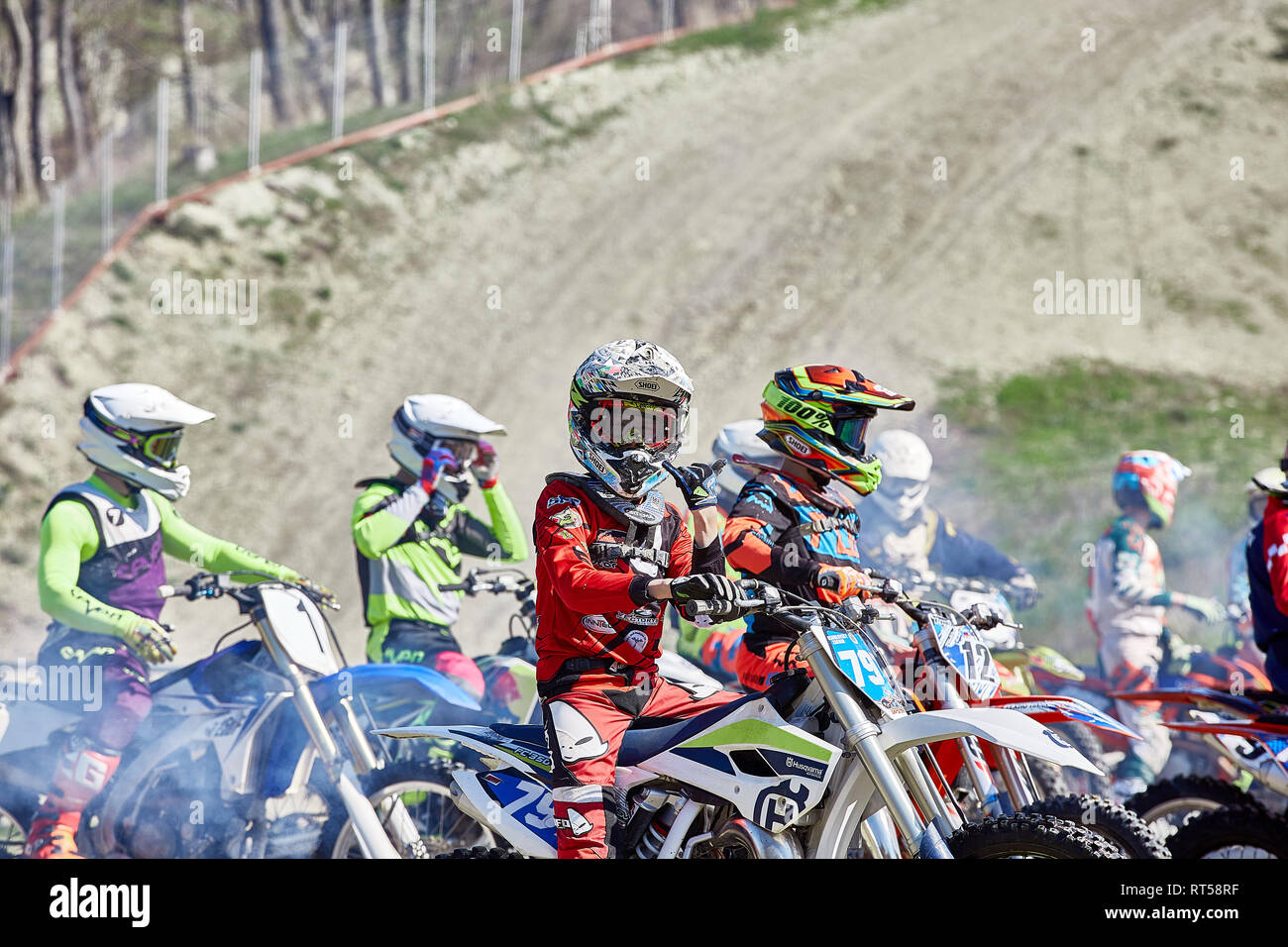 Motocross Race Start Line Stock Photos & Motocross Race Start Line ...