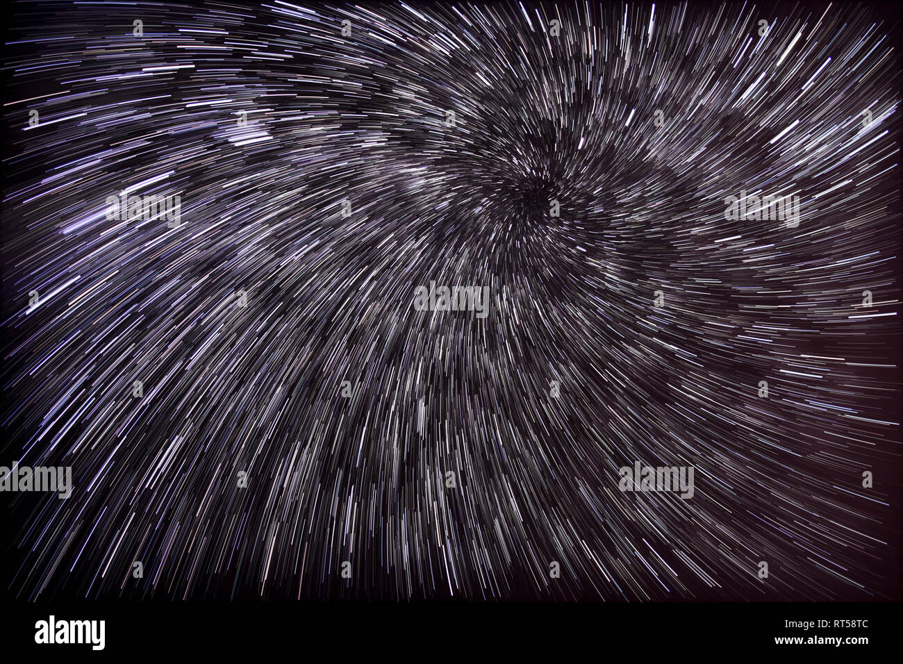 Dark sky with circumpolar vortex startrail Stock Photo - Alamy