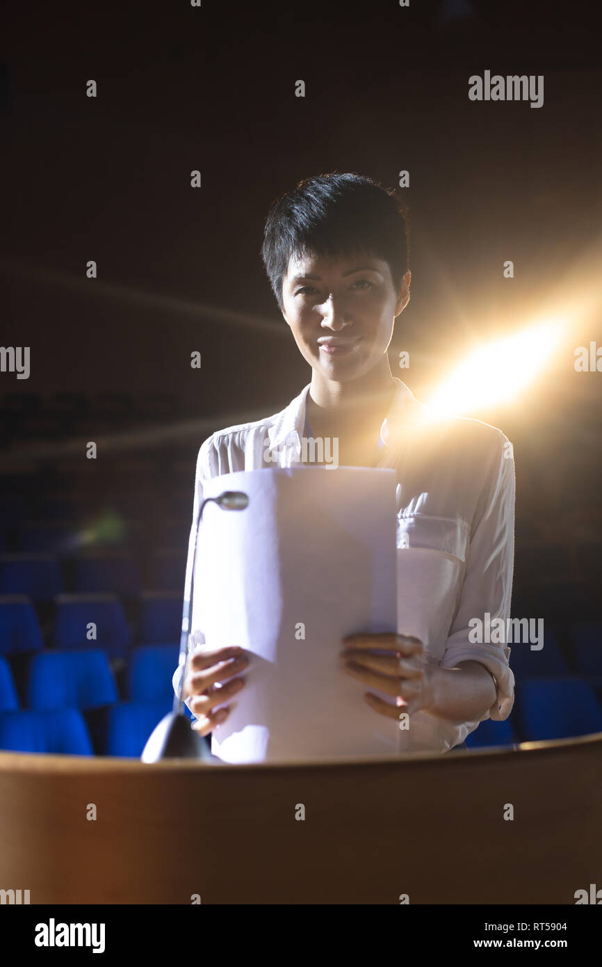 Preparing speech podium hi-res stock photography and images - Alamy
