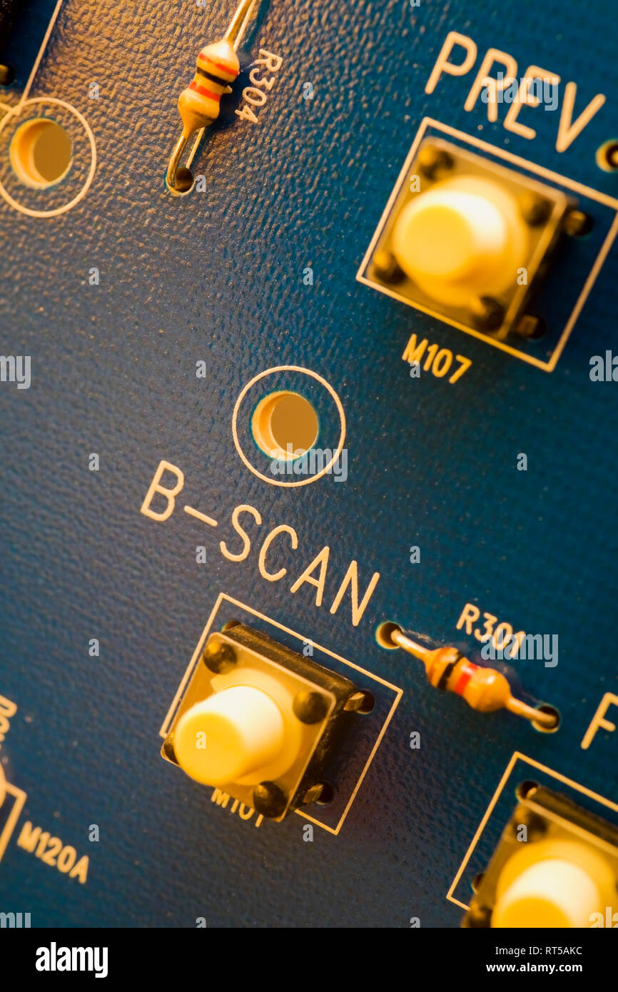 Circuit board blue yellow hi-res stock photography and images - Alamy