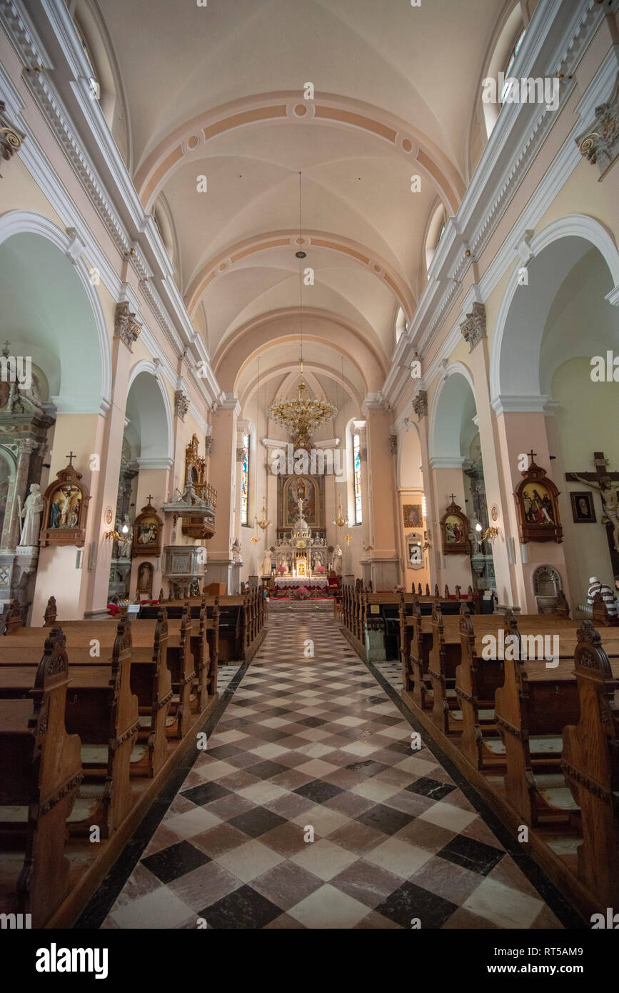 Beautiful catholic baroque church at Brezje Stock Photo - Alamy