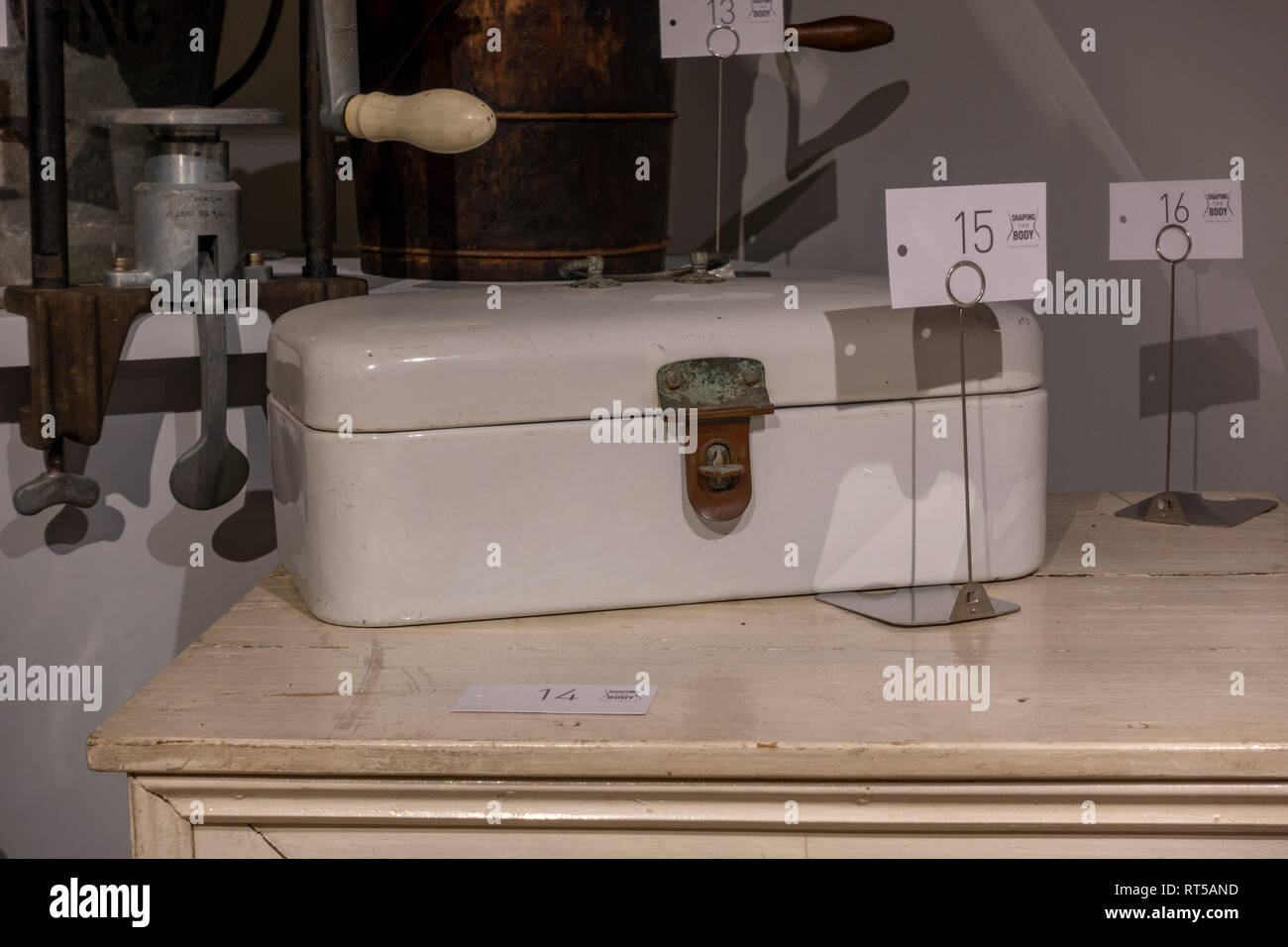 A meat safe (ice box), a common feature of British kitchens between ...