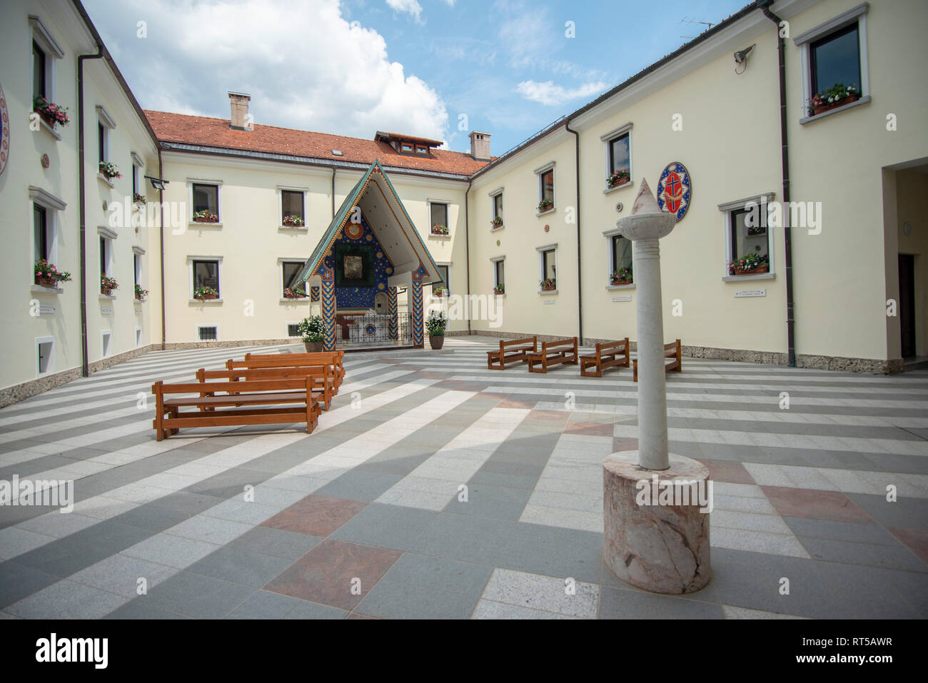 Beautiful catholic baroque church at Brezje Stock Photo - Alamy