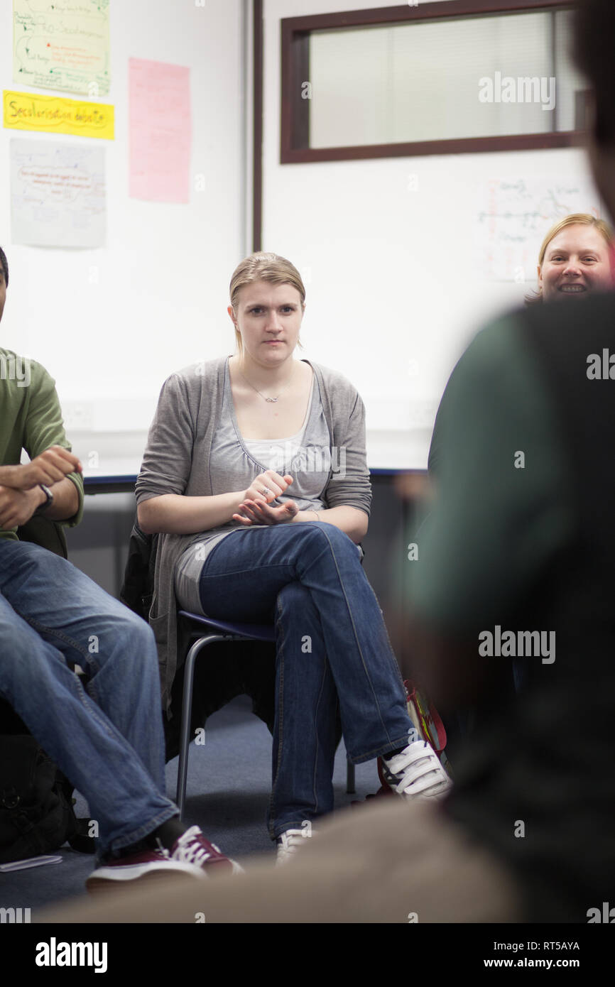 adults in a further education college learning how to use sign language ...