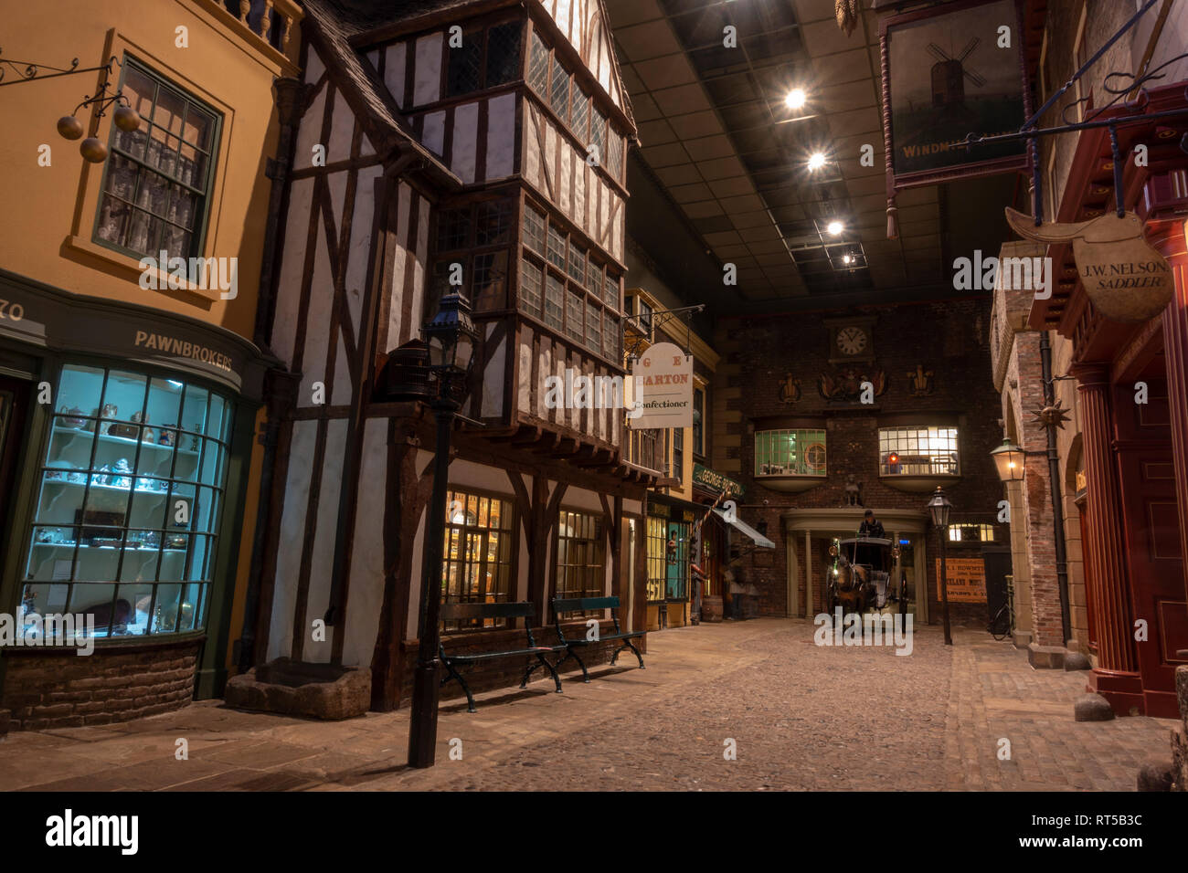General view of Kirkgate, a recreated Victorian (c. 1870-1900) street ...