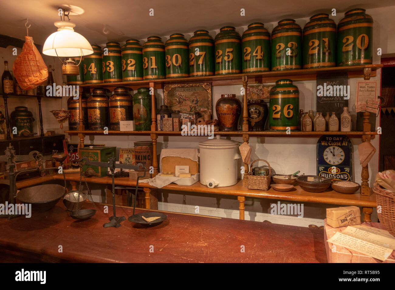 Inside the Thomas Ambler's grocers shop in Kirkgate, a recreated ...