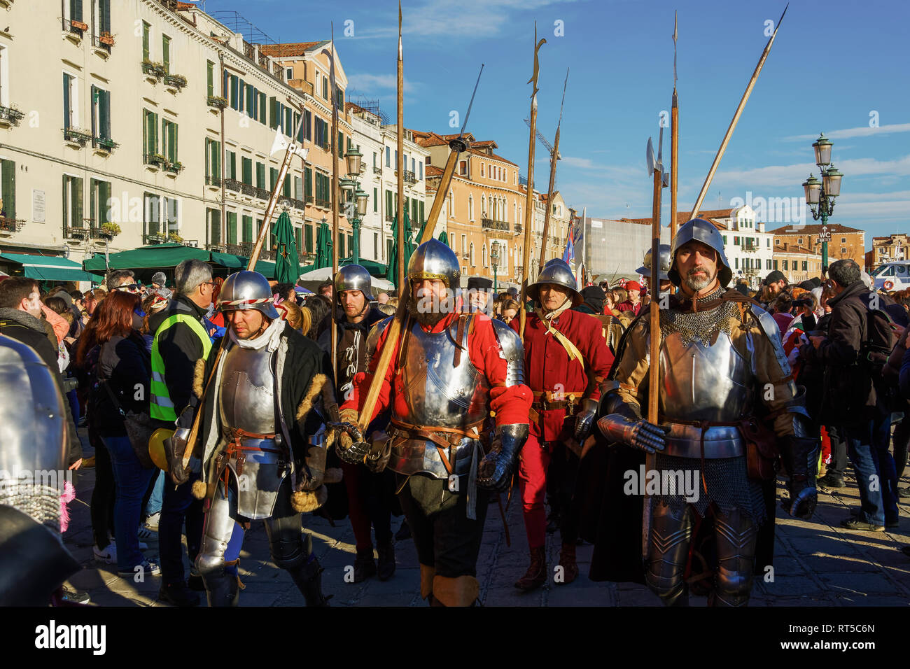 Venice, Italy Carnival celebration Festa delle Marie walking parade ...