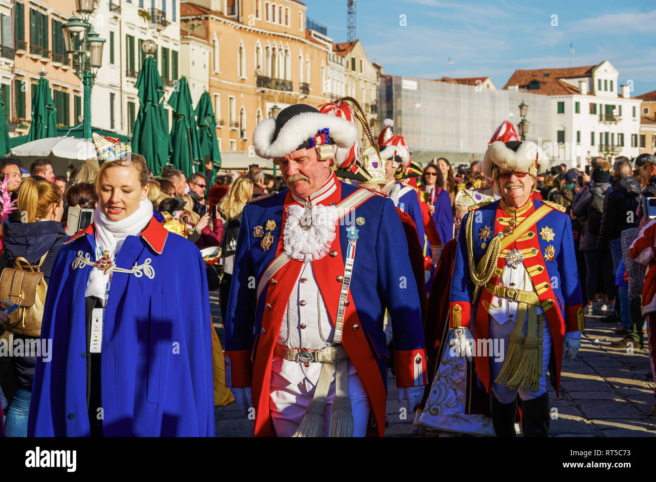 Venice, Italy Carnival celebration Festa delle Marie walking parade ...