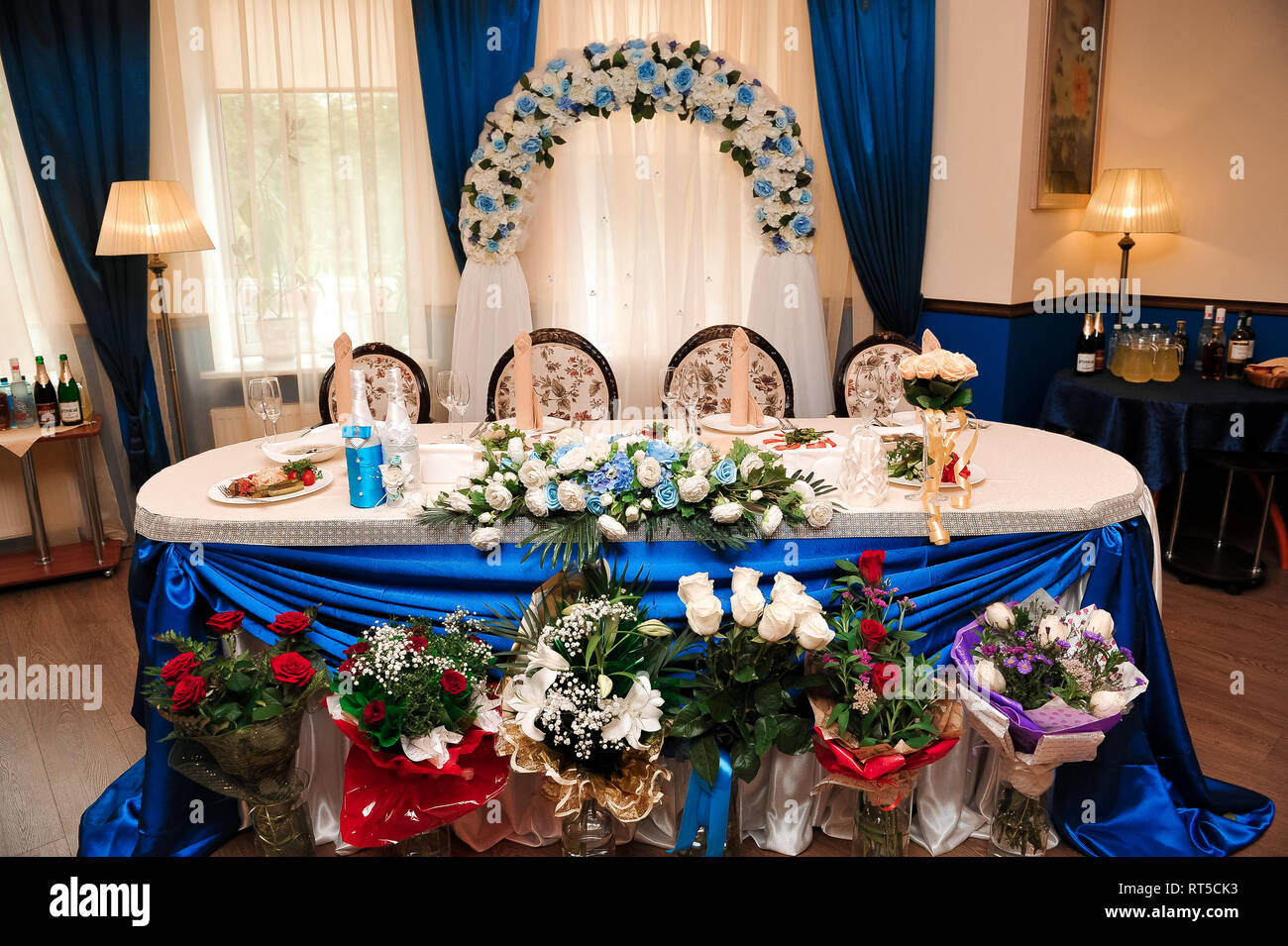 wedding banquet in a restaurant, party in a restaurant Stock Photo - Alamy