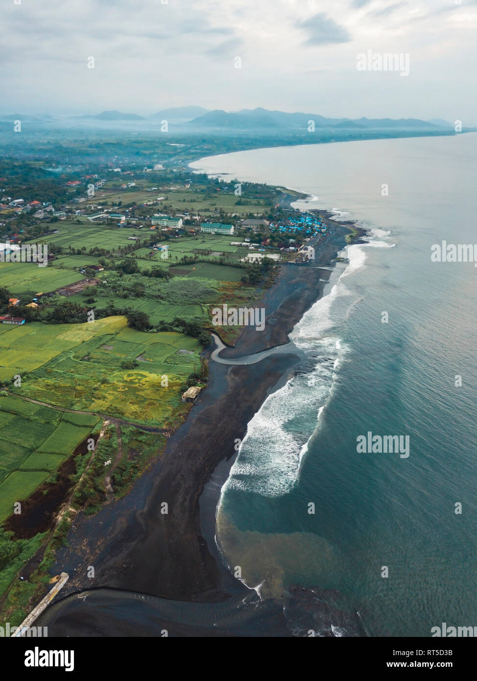 Indonesia, Bali, Aerial view of Keramas beach Stock Photo - Alamy