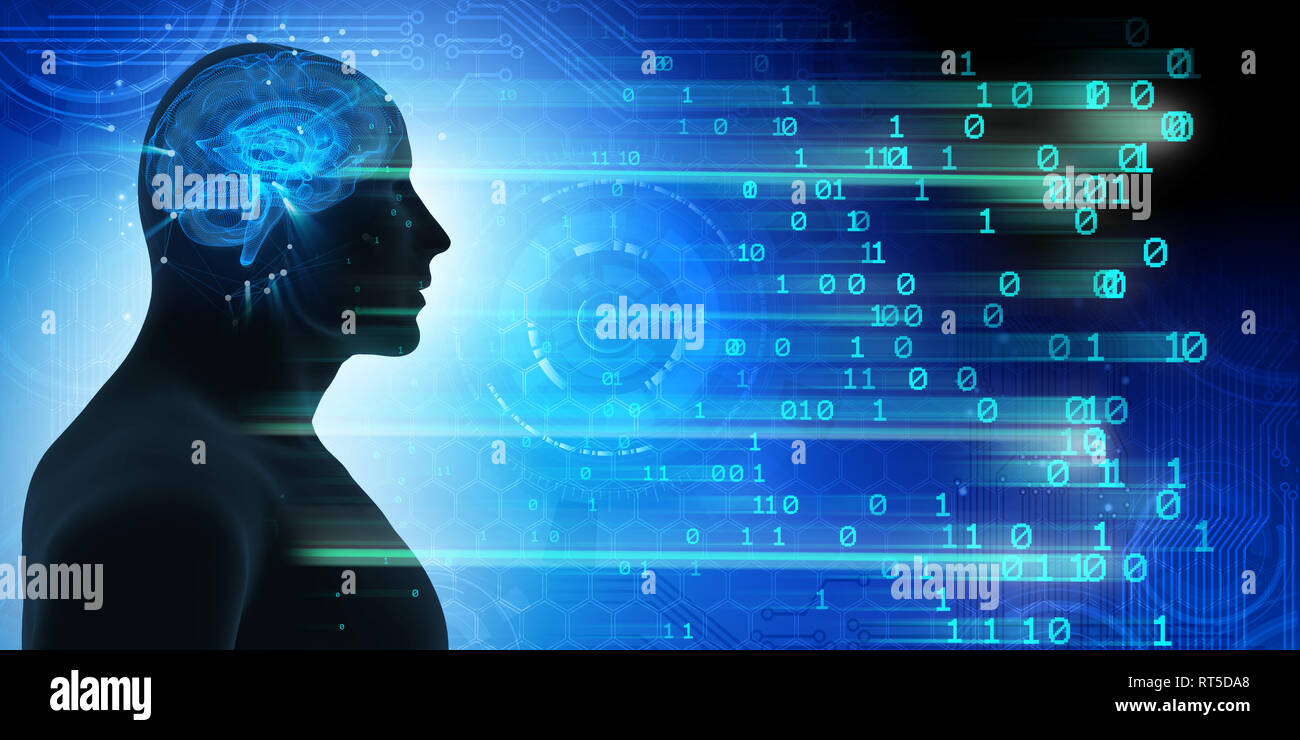 Machine learning and cognitive computing - 3d rendering Stock Photo - Alamy