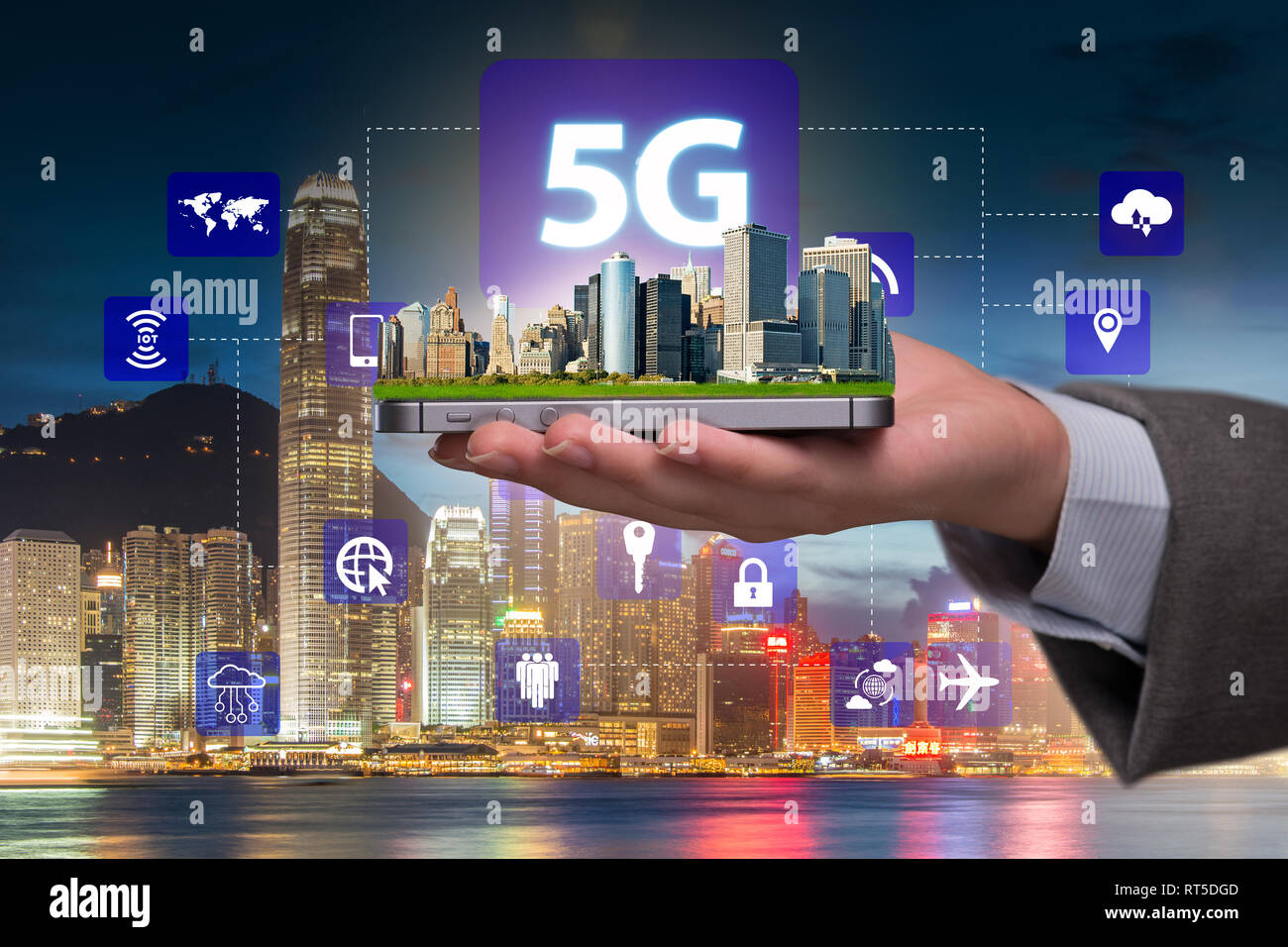 5g concept of internet connection technology Stock Photo - Alamy