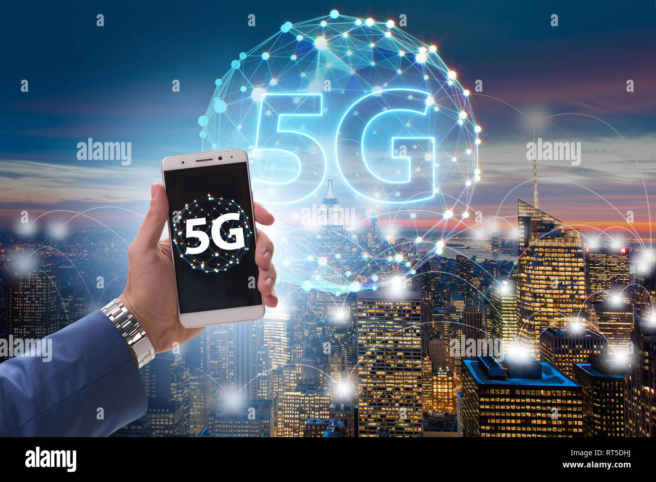 5g concept of internet connection technology Stock Photo - Alamy