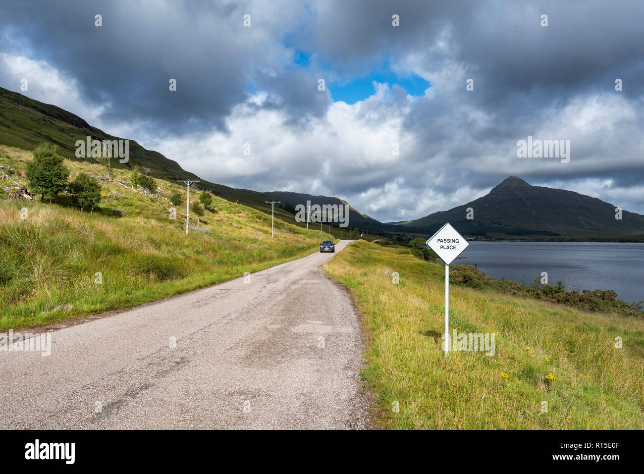 Single track road scotland hi-res stock photography and images - Alamy