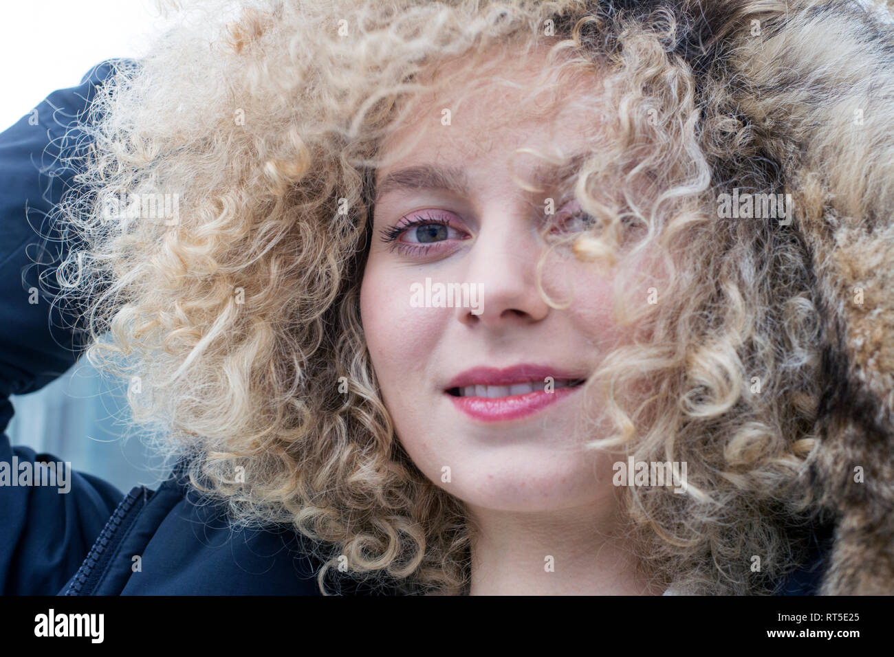 Portrait blond woman young ringlets hi-res stock photography and images ...