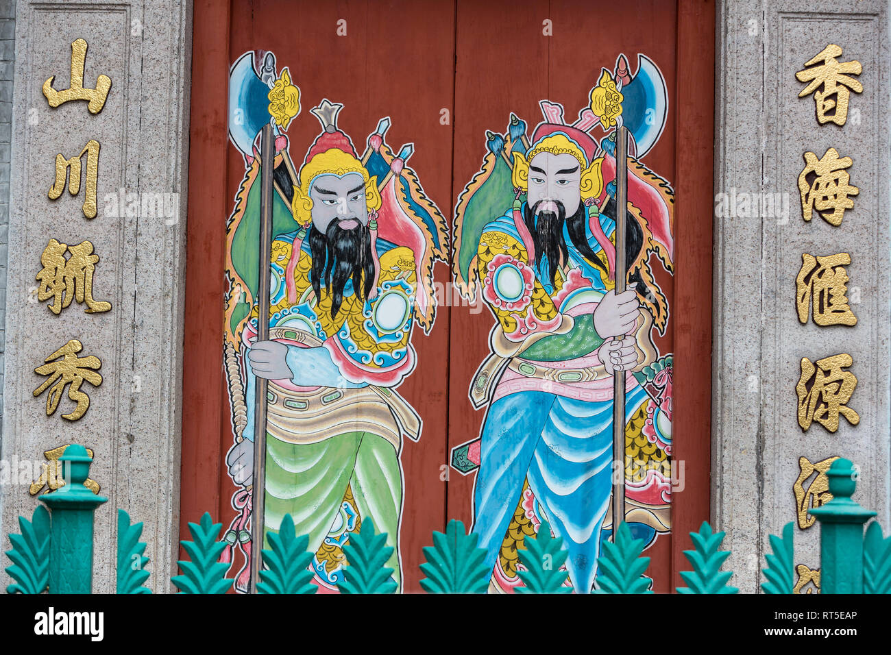George Town, Penang, Malaysia. Temple Guardians of a Chinese Taoist ...