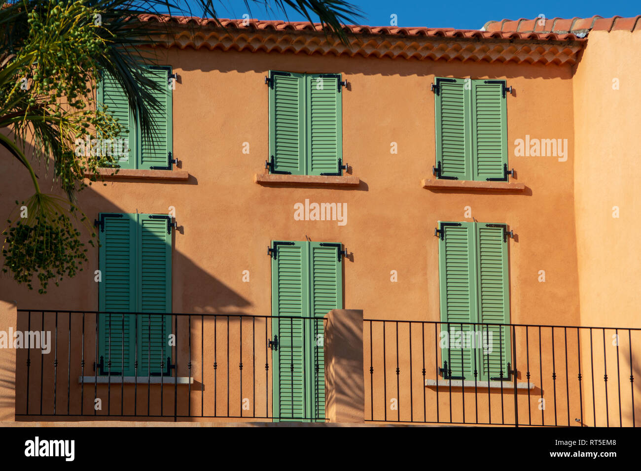 Colors of Provence, France, summertime in small city on Mediterranean ...