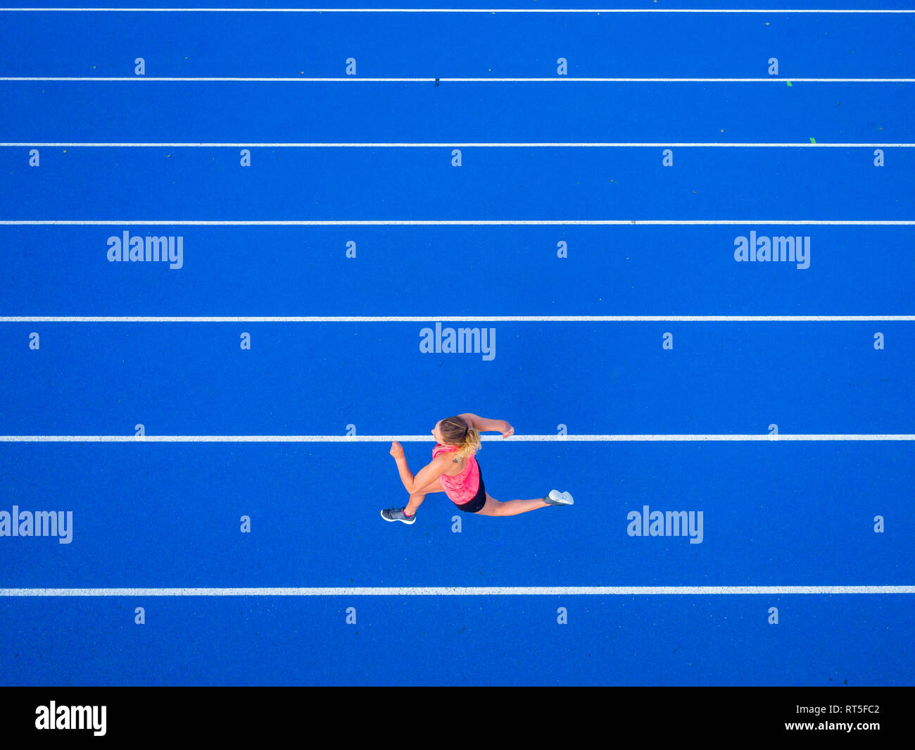 Birds eye view women running hi-res stock photography and images - Alamy