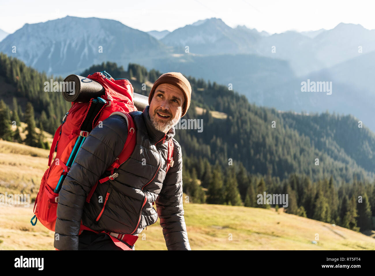 Man rucksack hiking in hi-res stock photography and images - Alamy
