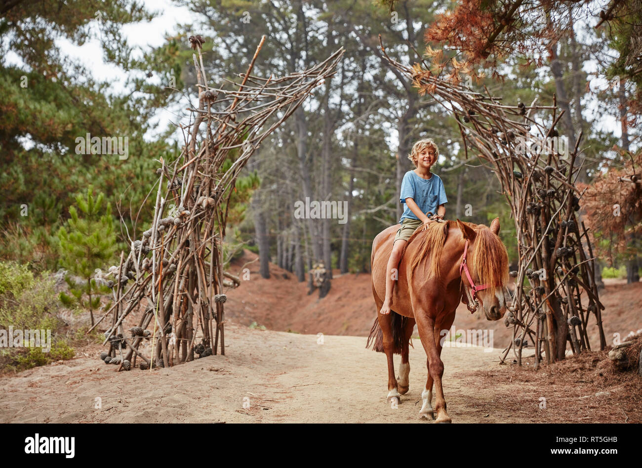 Boy horse riding hi-res stock photography and images - Alamy