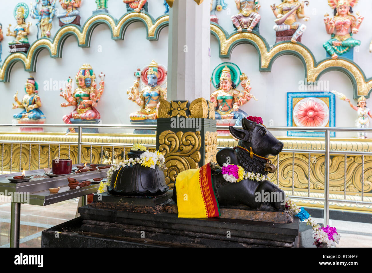 Nandi, Sacred Bull of Shiva, Sri Maha Mariamman Hindu Temple, George ...