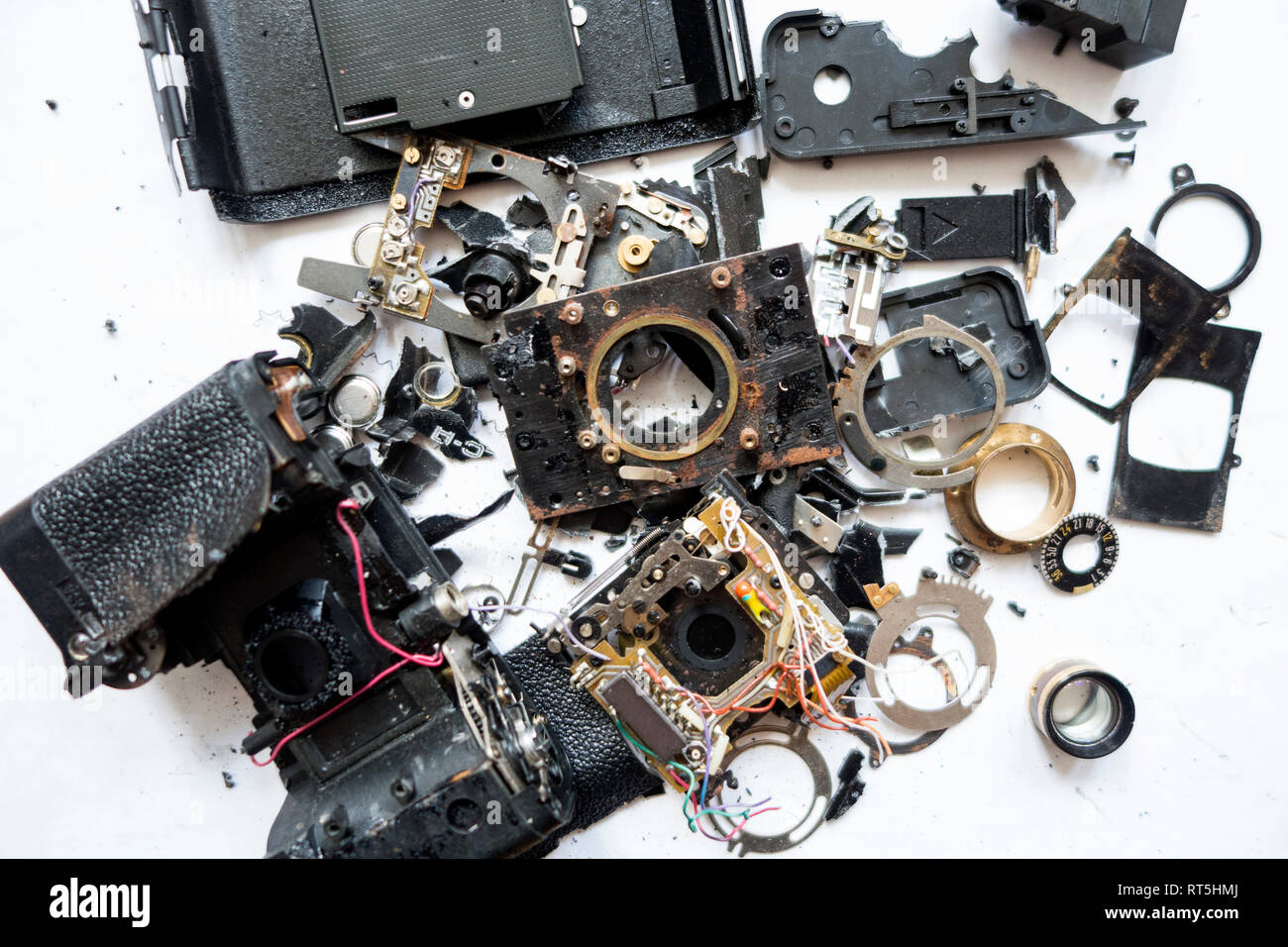 E-waste of an old camera Stock Photo - Alamy