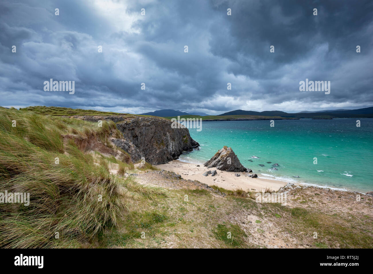 United Kingdom, Scotland, Sutherland, Cape of Balnakeil, cliff and ...