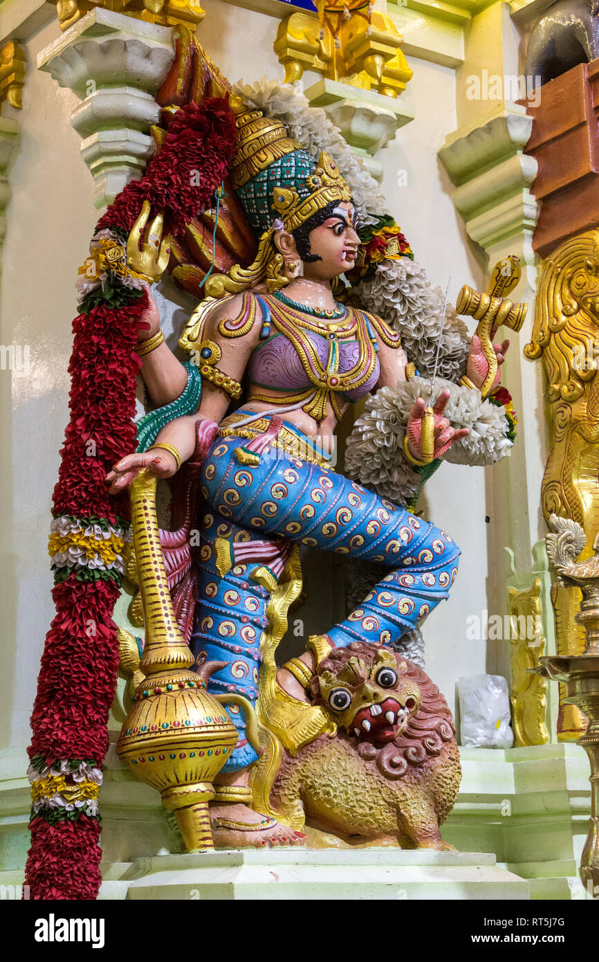 Hindu Deity in Hindu Temple, Sri Maha Mariamman, George Town, Penang ...