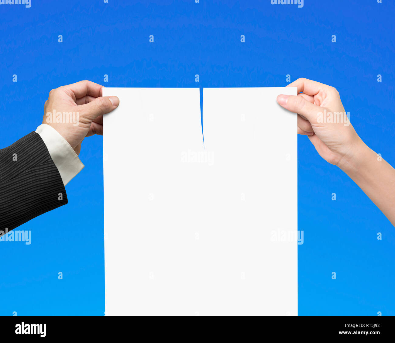 Man ripping paper hi-res stock photography and images - Alamy