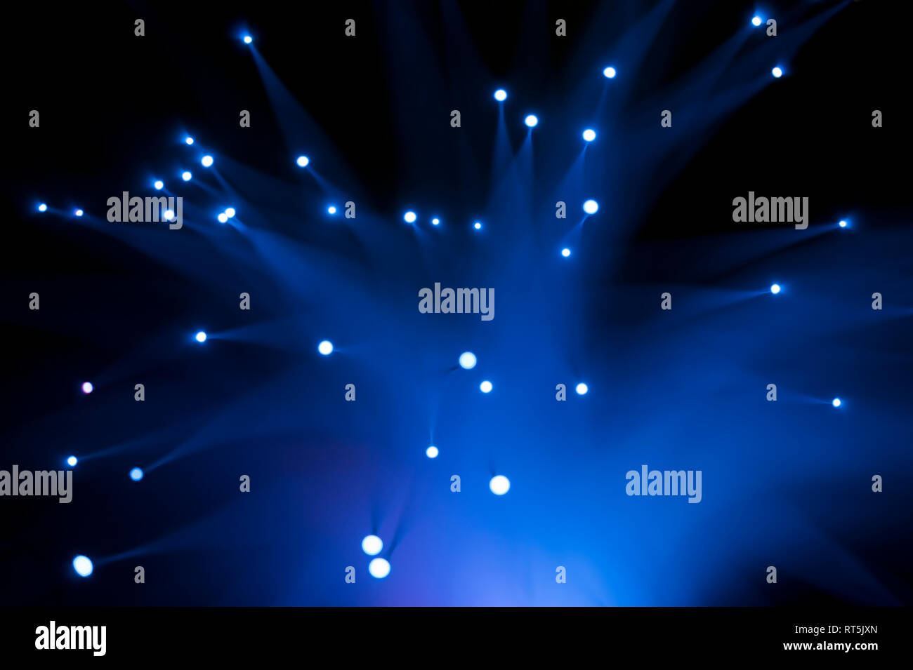 Blue fibre optic Stock Photo - Alamy
