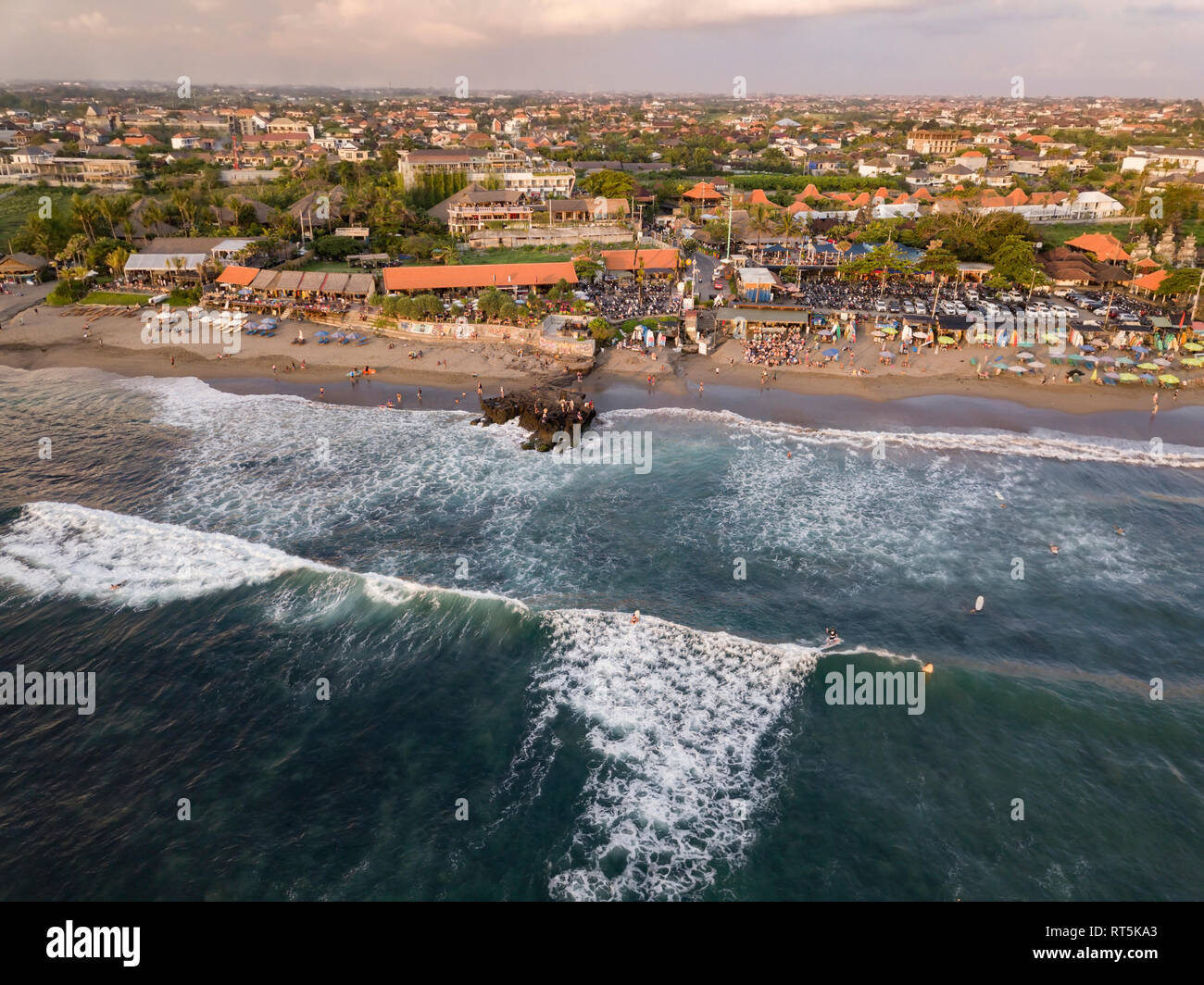 Indonesia, Bali, Canggu, Aerial view of Batu bolong beach Stock Photo - Alamy
