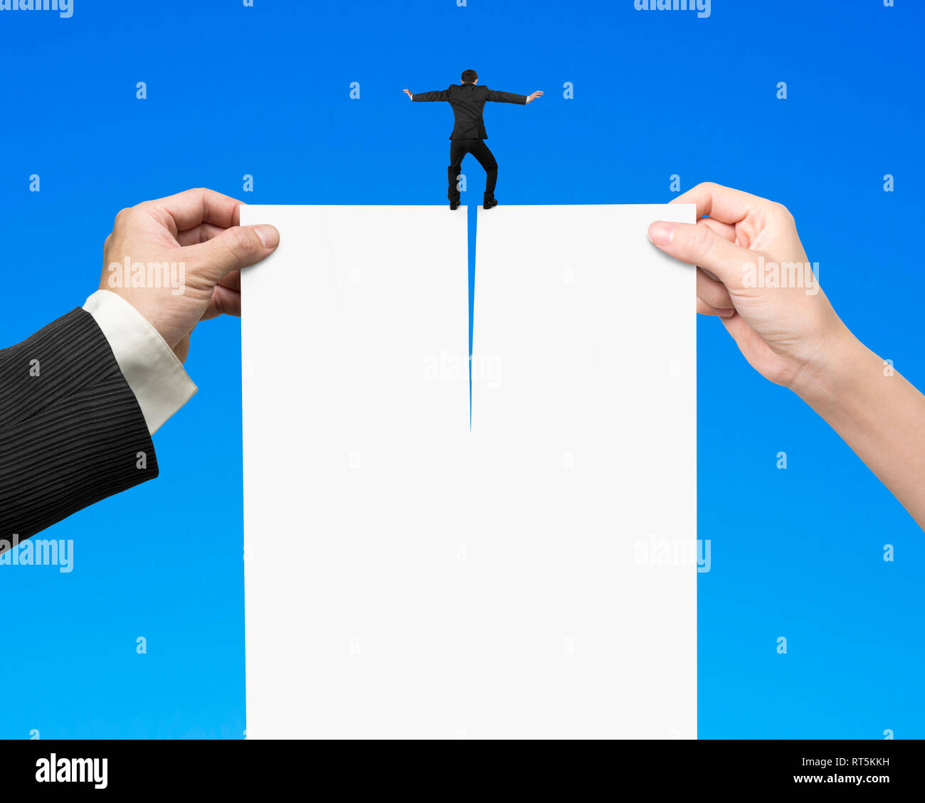 Man ripping paper hi-res stock photography and images - Alamy