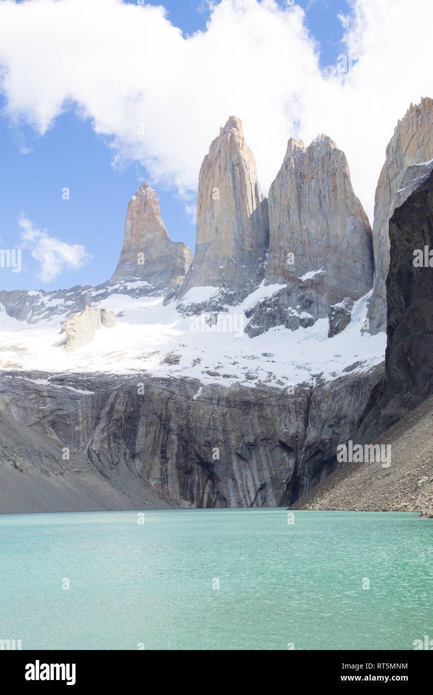 Base Las Torres viewpoint, Torres del Paine, Chile. Chilean Patagonia ...