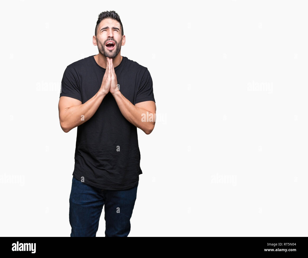 Man pleading for help Cut Out Stock Images & Pictures - Alamy