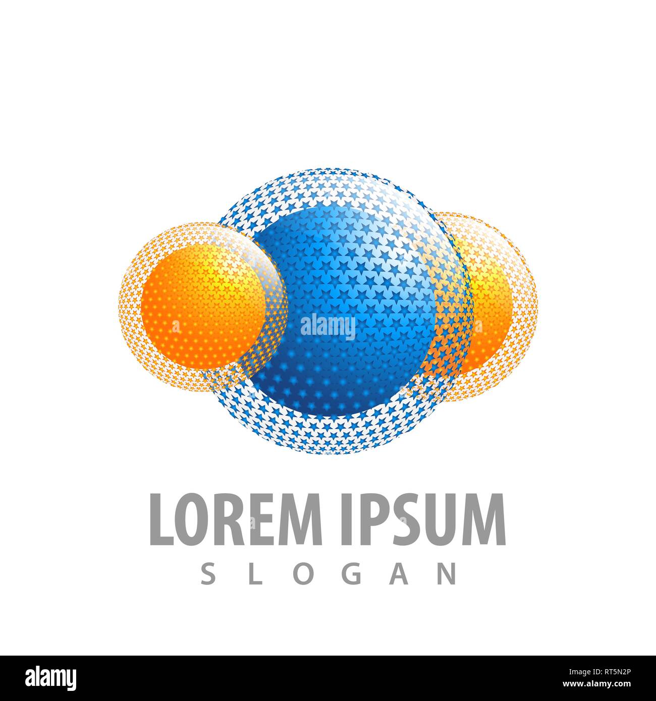 logo concept design. Star sphere Symbol graphic template element Stock ...