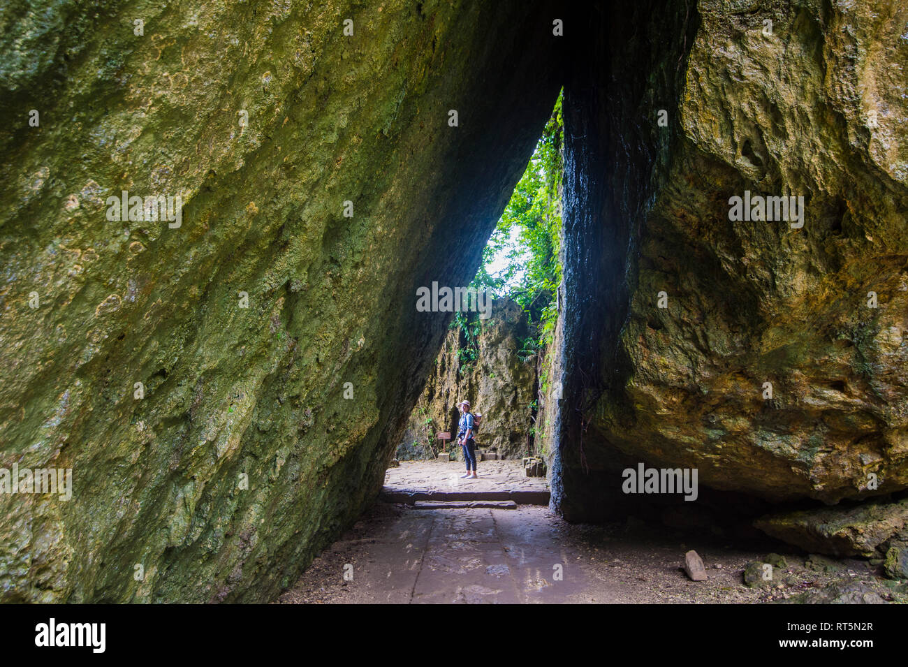 Japan, Okinawa, sacred site Sefa Utaki, woman with baby Stock Photo - Alamy