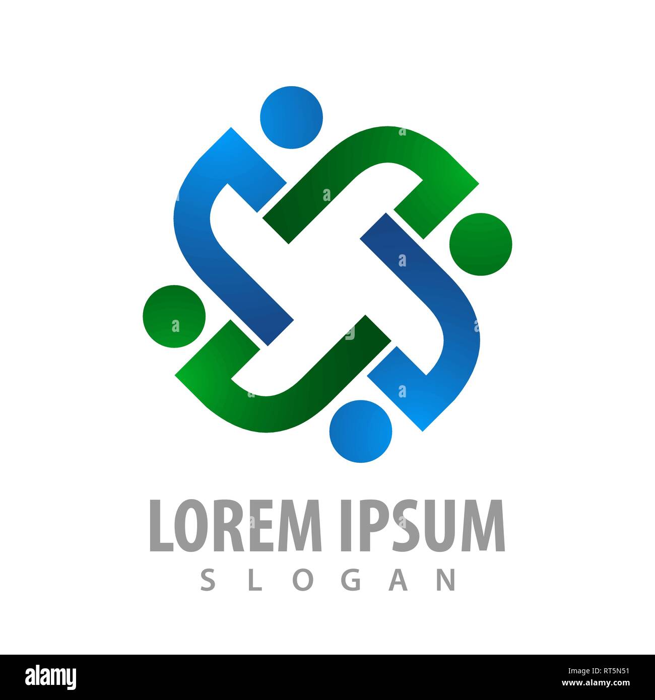 logo concept design. Rotate people. Symbol graphic template element ...