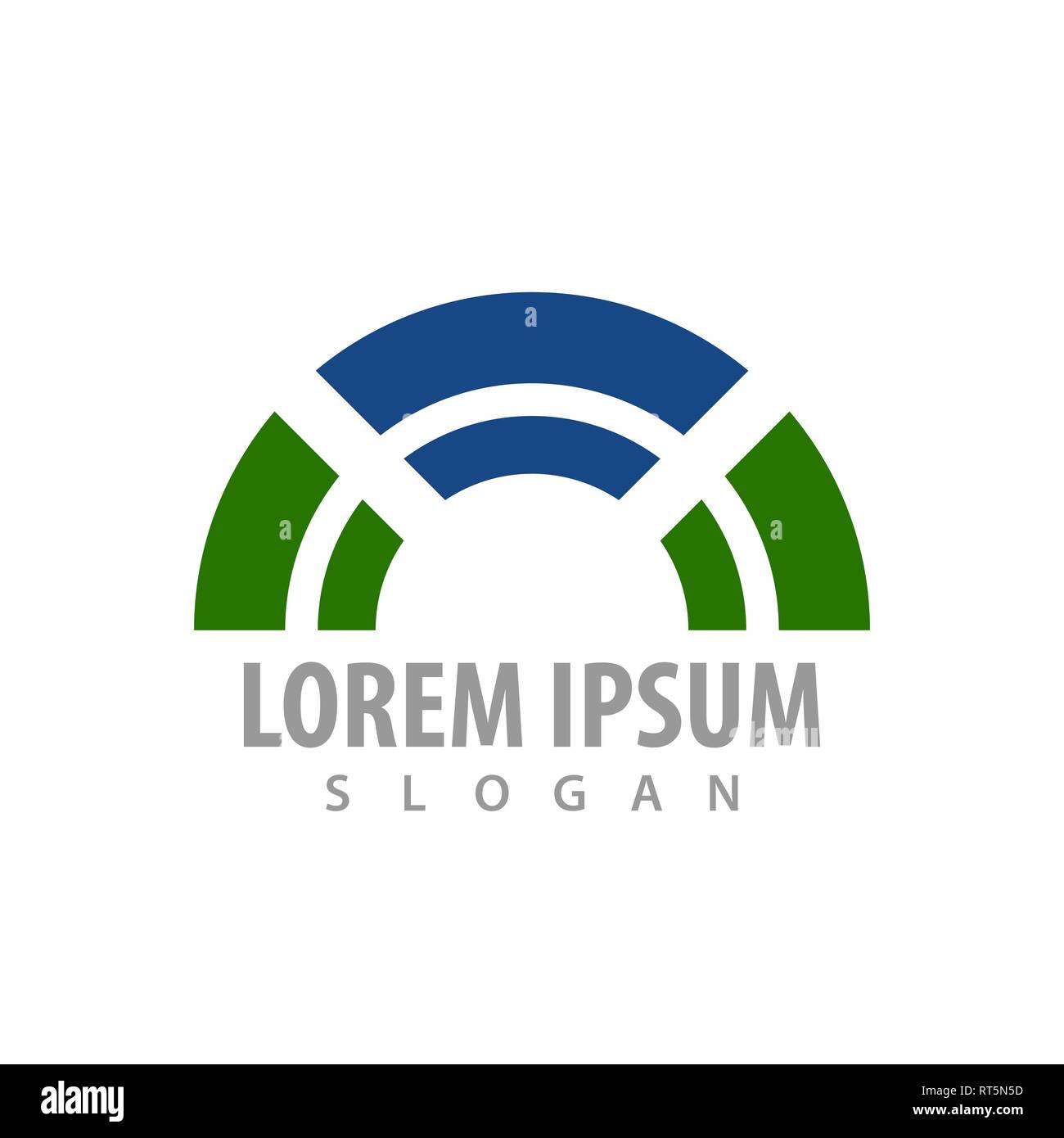 Half circle logo Stock Vector Images - Alamy