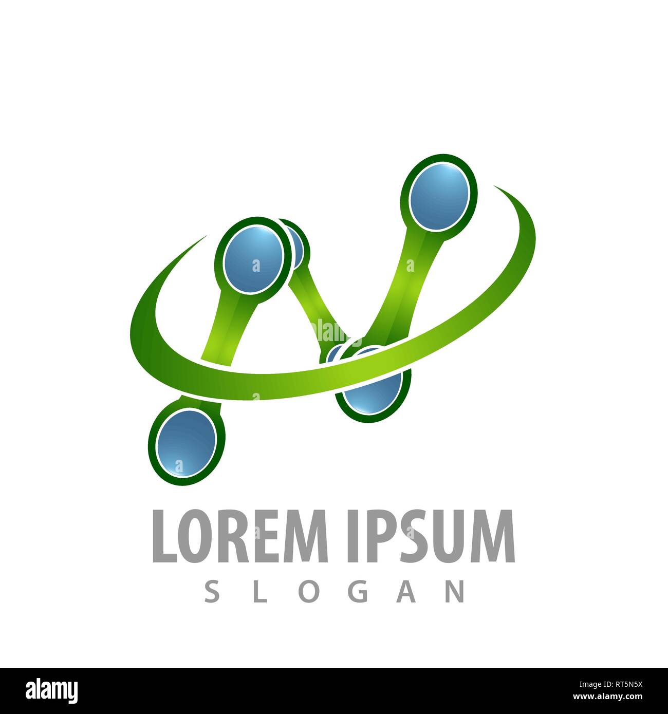 logo concept design. technology initial letter N. Symbol graphic ...